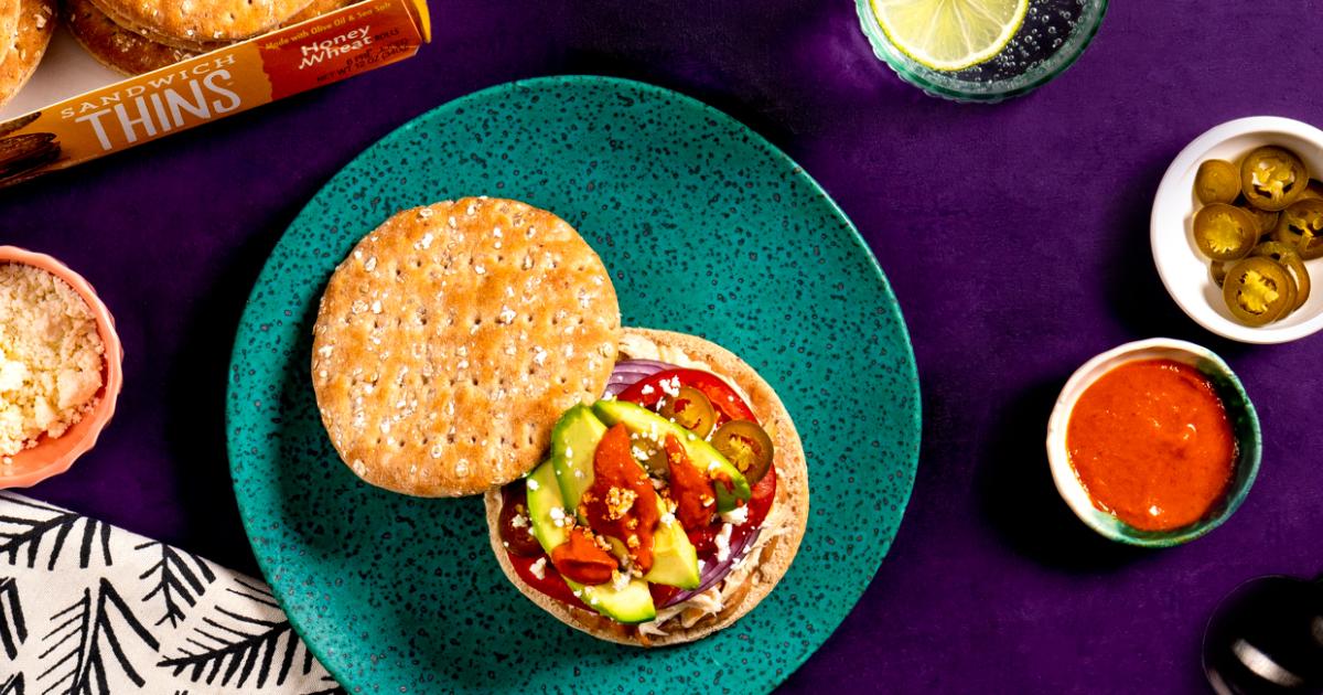 Arnold® Premium Breads | Leftover Turkey Mexican Torta in Adobo Sauce